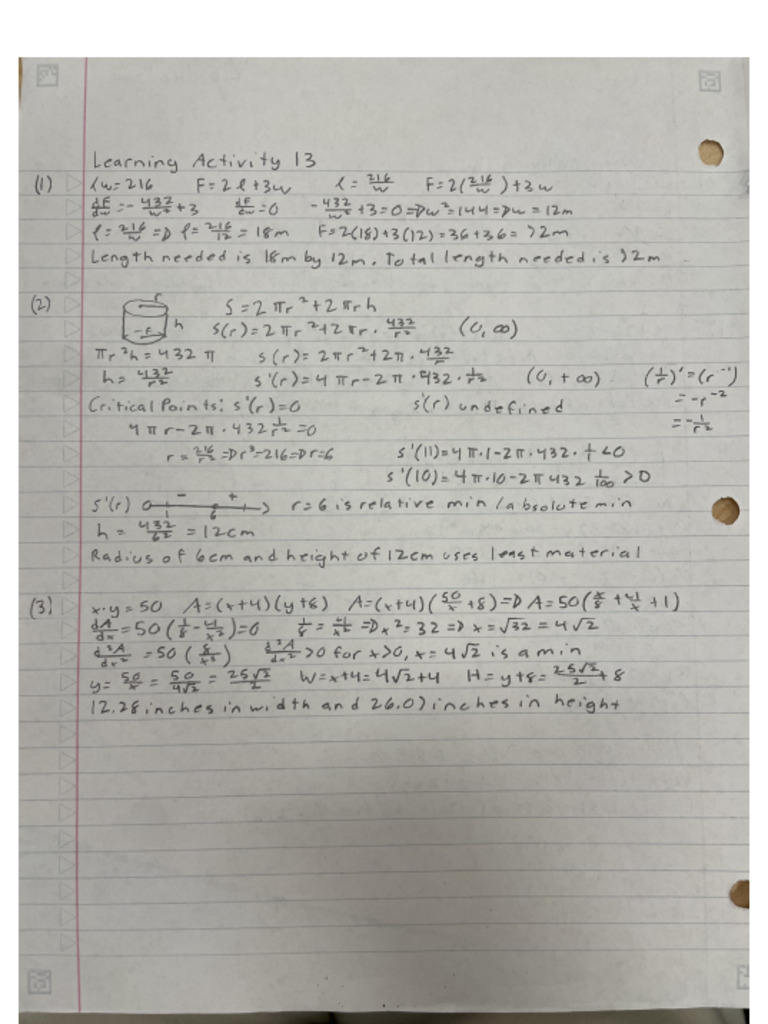 Calc 1 | PDF