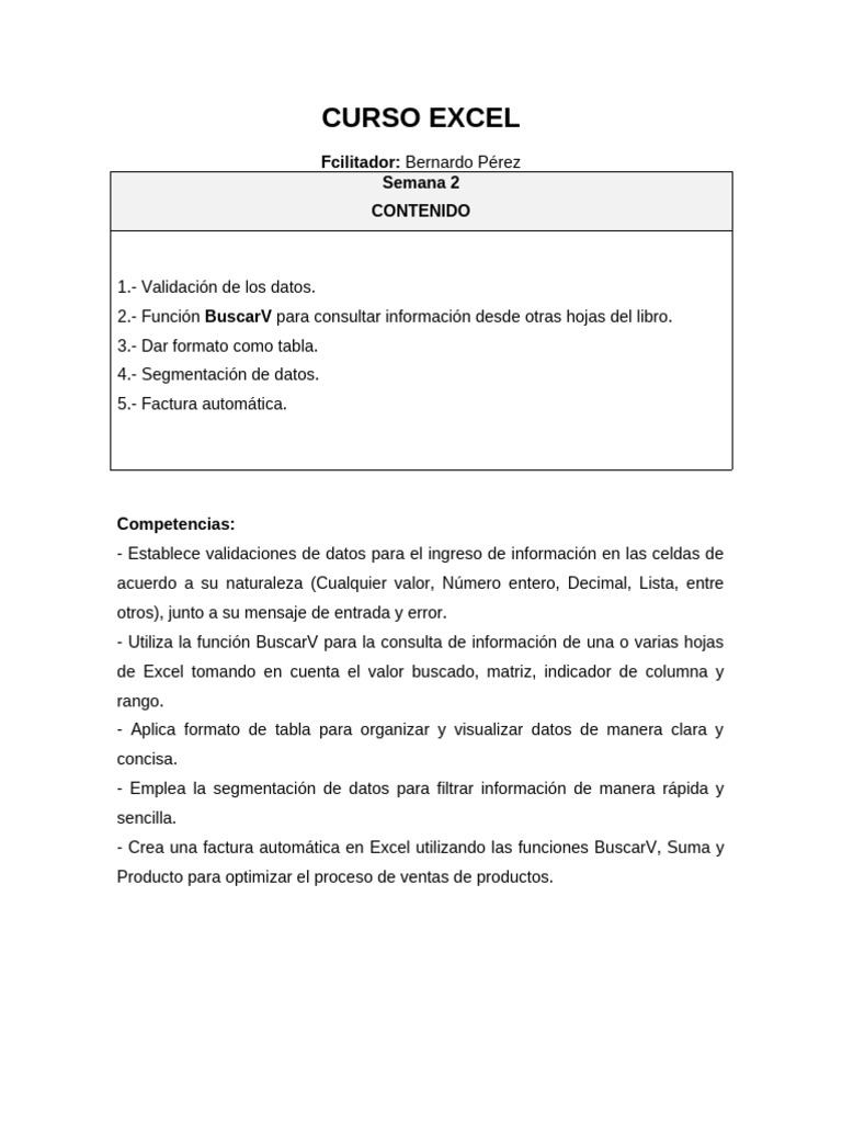 Excel Semana 2 | PDF