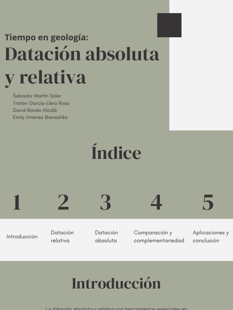 Datación Absoluta y Relativa | PDF | Geología | Science