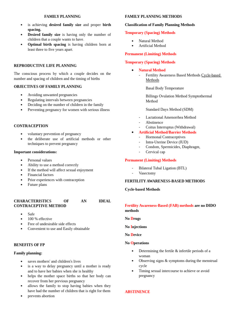 Family Planning | PDF | Birth Control | Family Planning