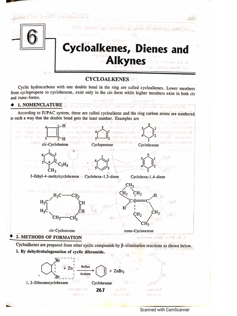 Cycloalkenes, Dienes and Alkynes | PDF