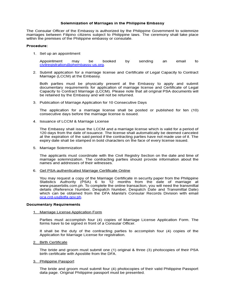 Solemnization of Marriage | PDF | Marriage License | Birth Certificate