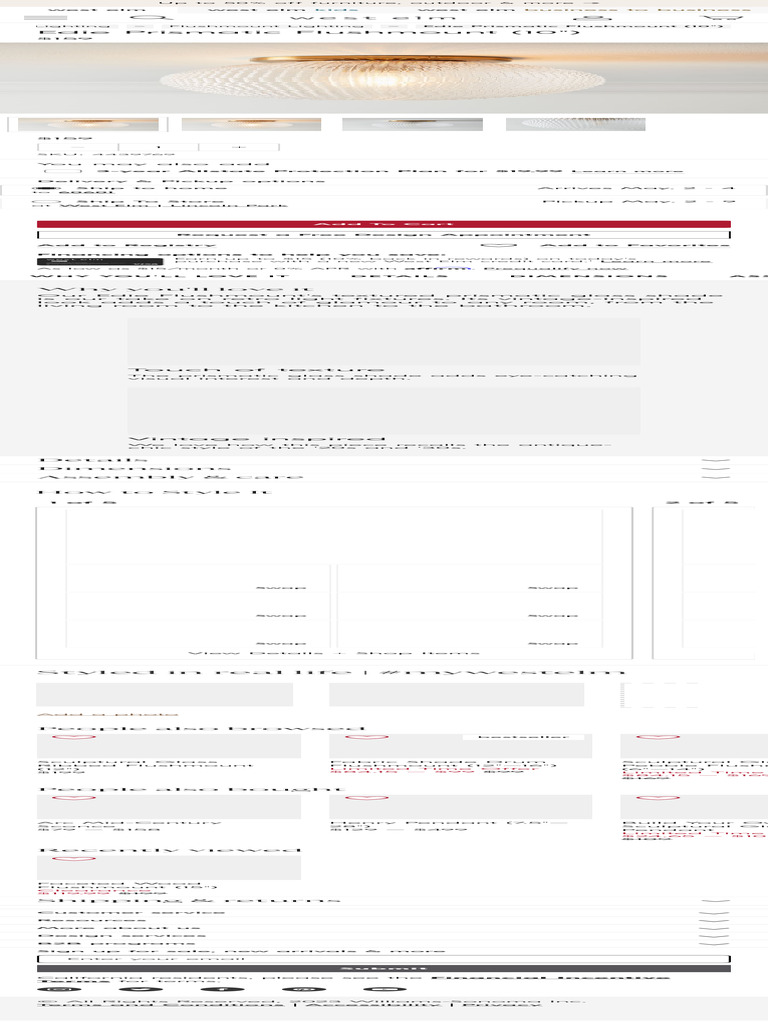 Edie Prismatic Flushmount (10) West Elm | PDF
