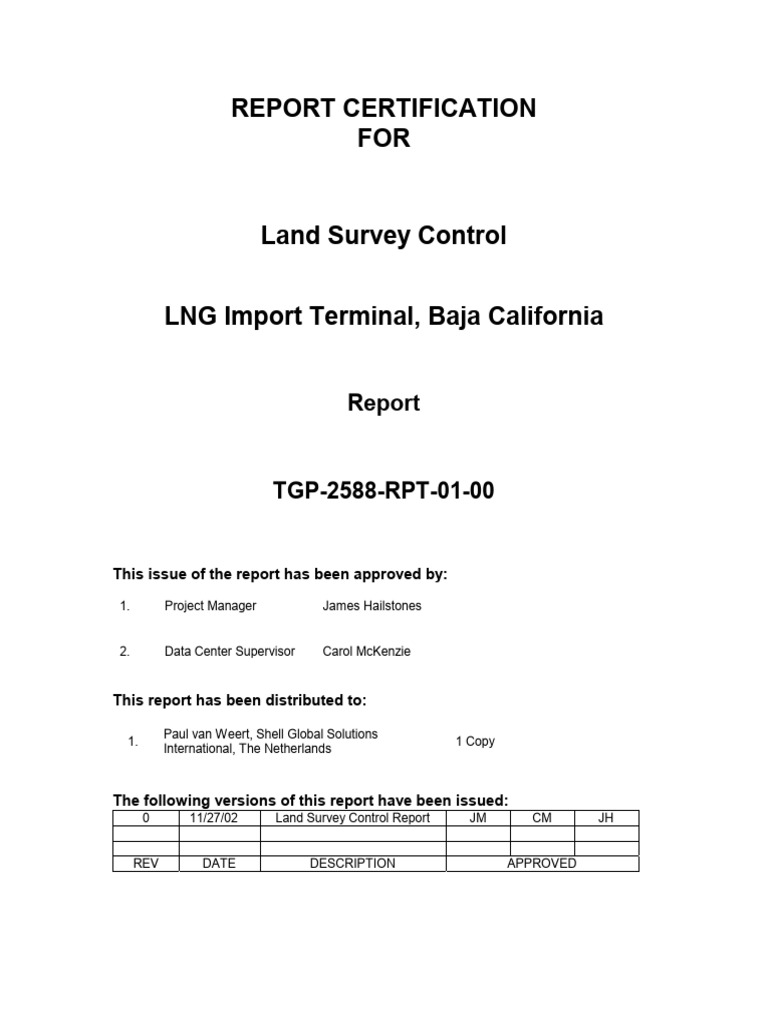 Land Survey Control Report - Thales | PDF | Surveying | Geodesy