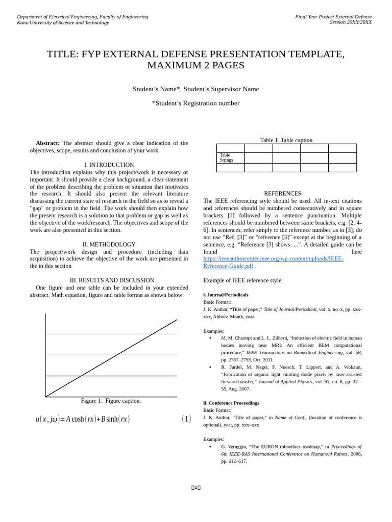 FYP External Defense Presentation Template | PDF