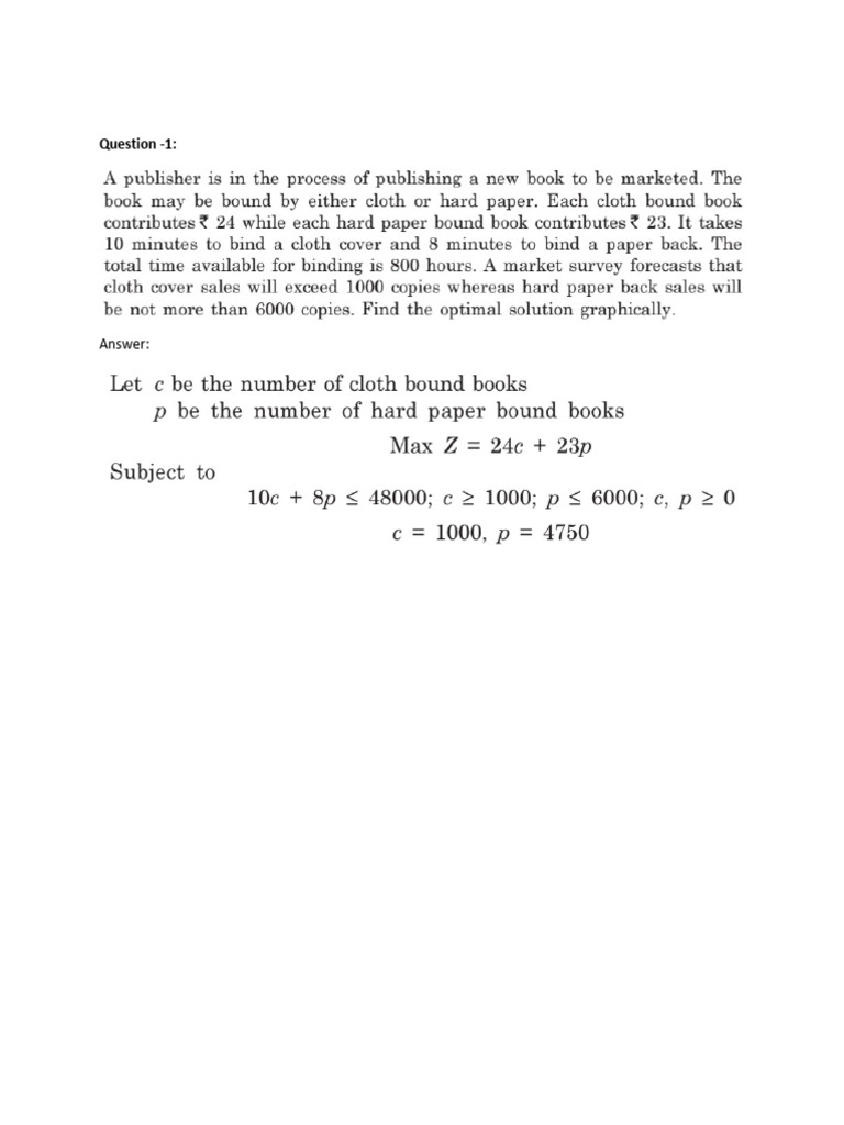 Graphical Method - Part-3 - Ans | PDF