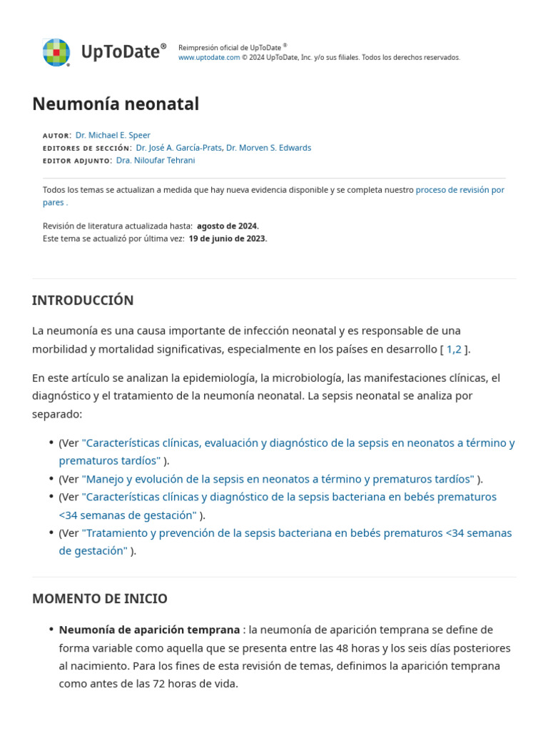 Neumonía Neonatal | PDF | Neumonía | Staphylococcus Aureus