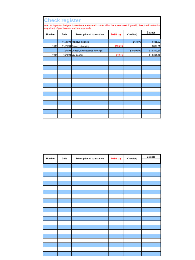 Personal Finance Ledger | PDF