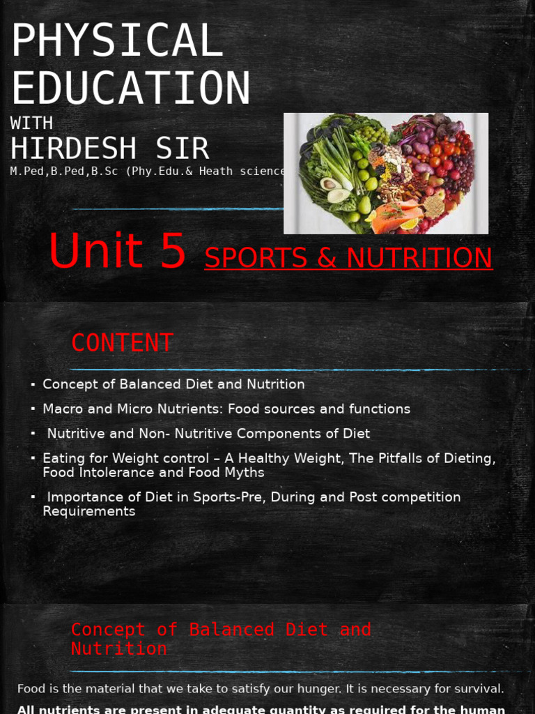 Sports Nutrition and Balanced Diet Guide | PDF | Fat | Nutrients