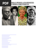 Nigerian Heroes: Unforgettable Icons | PDF