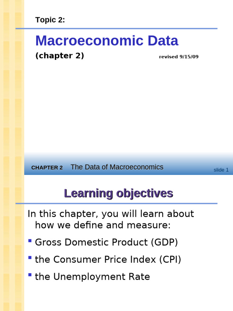 Chapter 2 Macroeconomic Data | PDF | Cost Of Living | Consumer Price Index