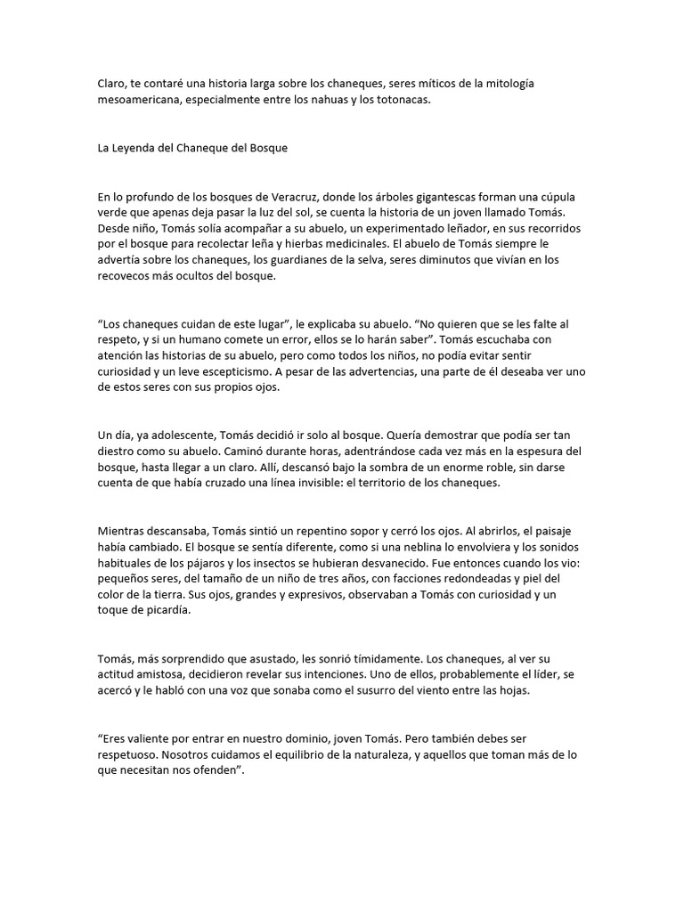 Leyenda Chaneques | PDF