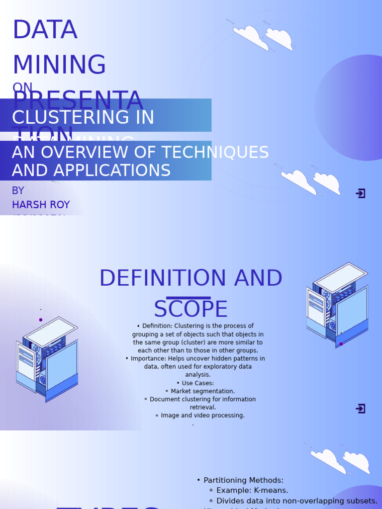 Data Mining Presentation On | PDF | Cluster Analysis | Data Analysis
