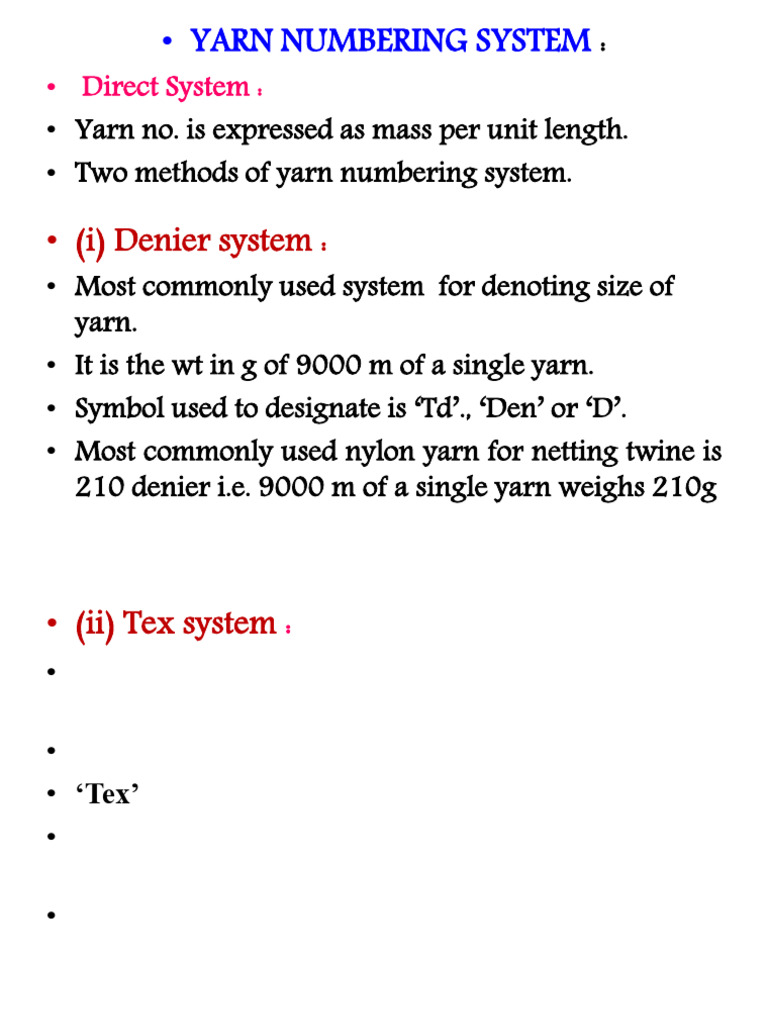 Yarn Numbering and Rope Classification Guide | PDF | Rope | Wire