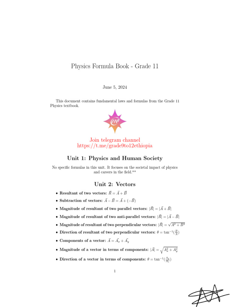 Physics Formula Book g11 | PDF | Atomic Nucleus | Radioactive Decay