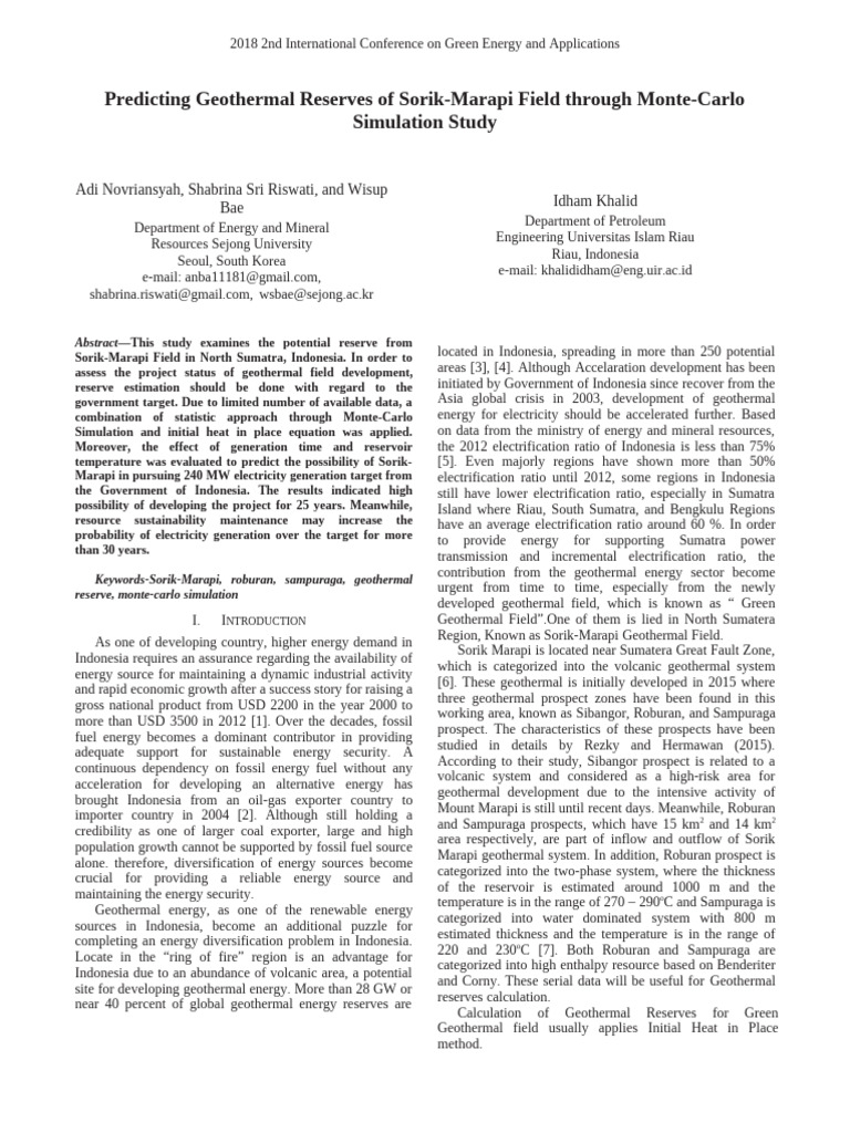 Irna Safitri (233210422) | PDF | Geothermal Energy | Heat