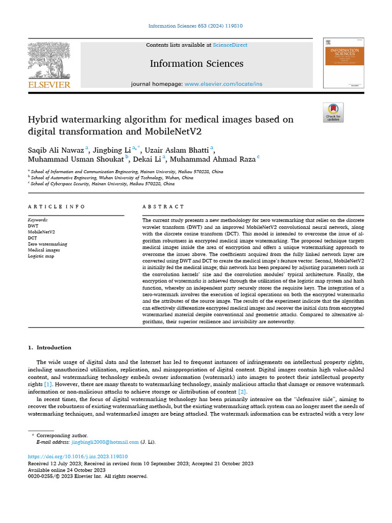 Information Sciences | PDF | Deep Learning | Data Compression