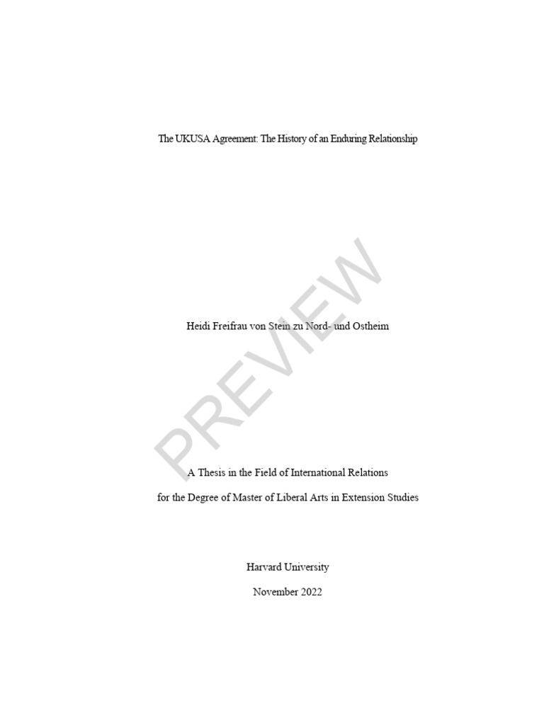 Ukusa Agreement | PDF | Signals Intelligence | Special Relationship