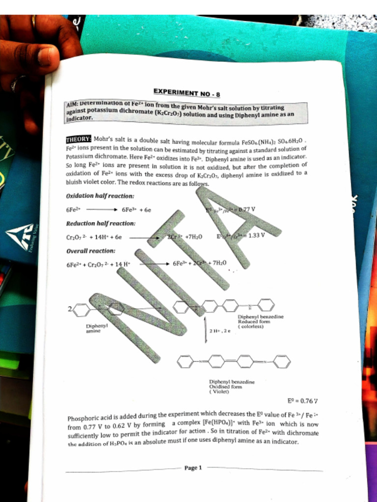 Chemistry Experiment 8 - Rotated | PDF