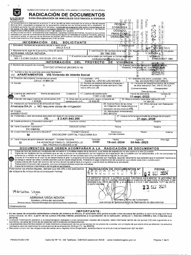 1-2024-32026 AKILA SAS in Ef Ni Fiducia | PDF | Comunicación legal ...