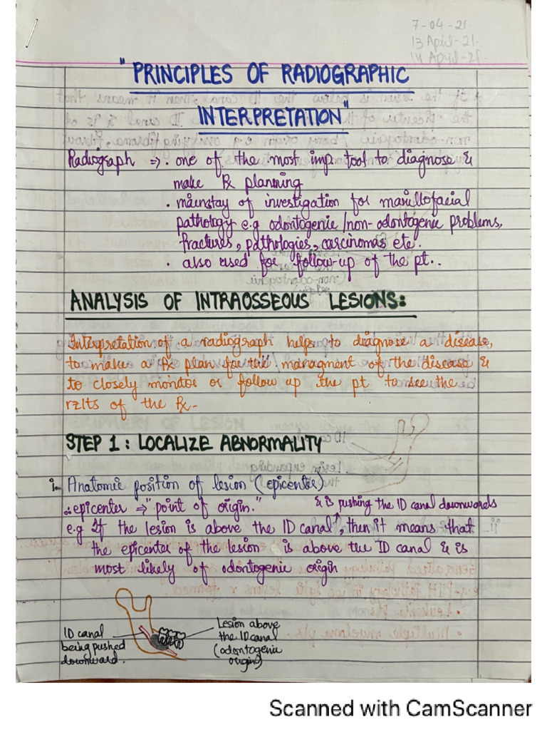 Principles of Rafiographic Interpretatio | PDF