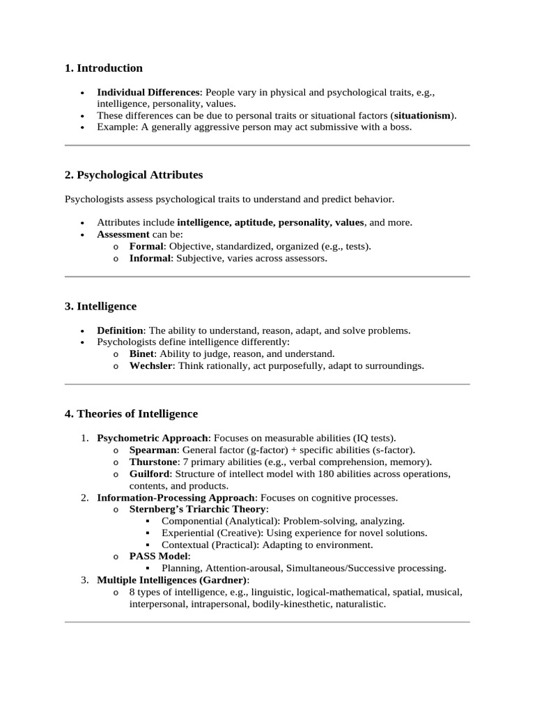 chapter 1 | PDF | Intelligence Quotient | Intelligence