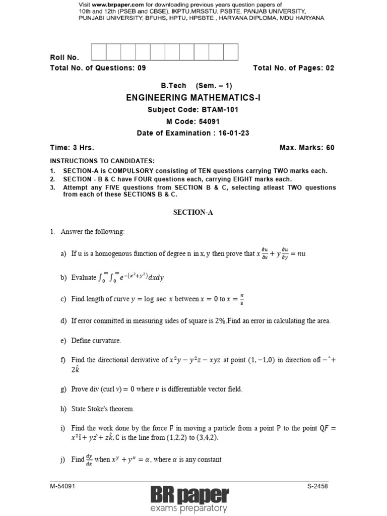 E Math (1st 2nd) May2023 | PDF | Mathematical Physics | Geometry