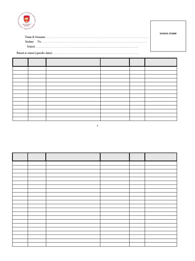 School Visit Activity Logbook 2024 | PDF