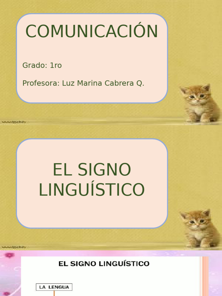 Signo Lingüístico: Actividades para 1ro | PDF