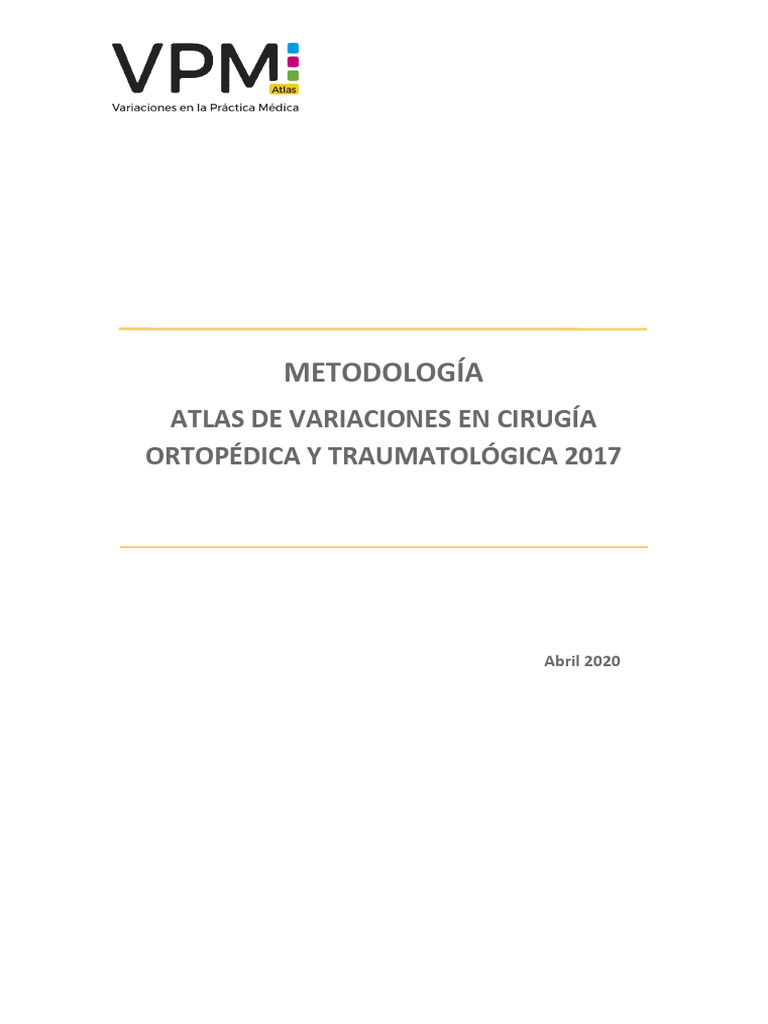 Metodologia Atlas COT 2017 2 | PDF | Hospital | Cirugía