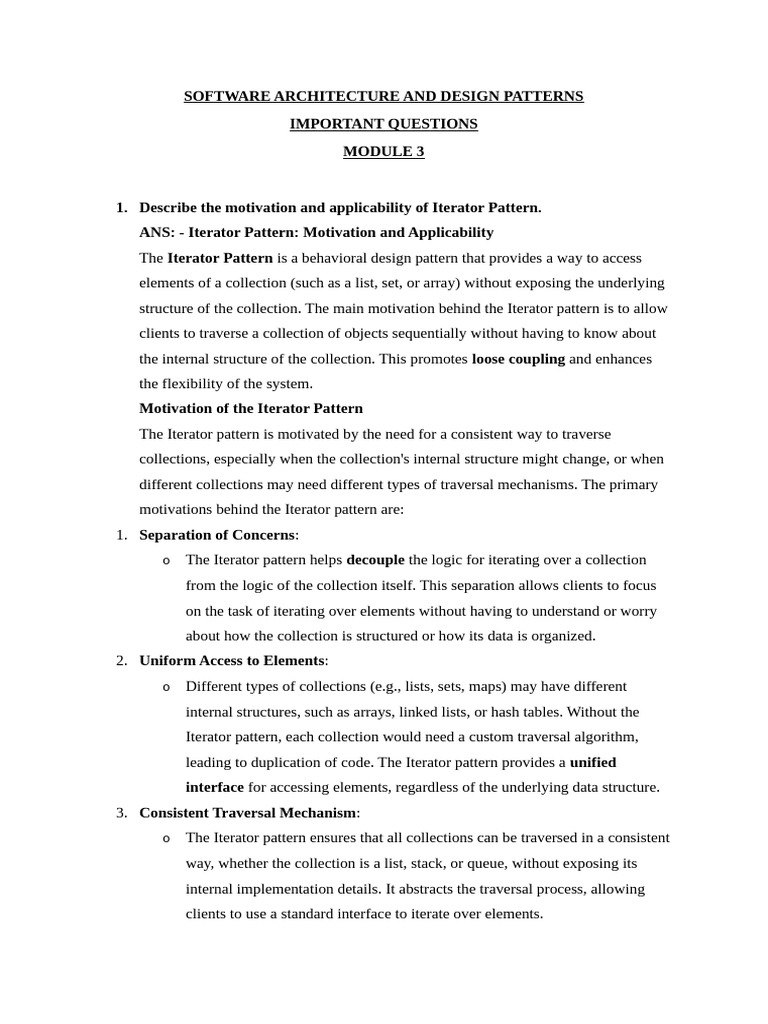Software Architecture and Design Patterns Imp QS-1 | PDF | Model–View–Controller | Databases