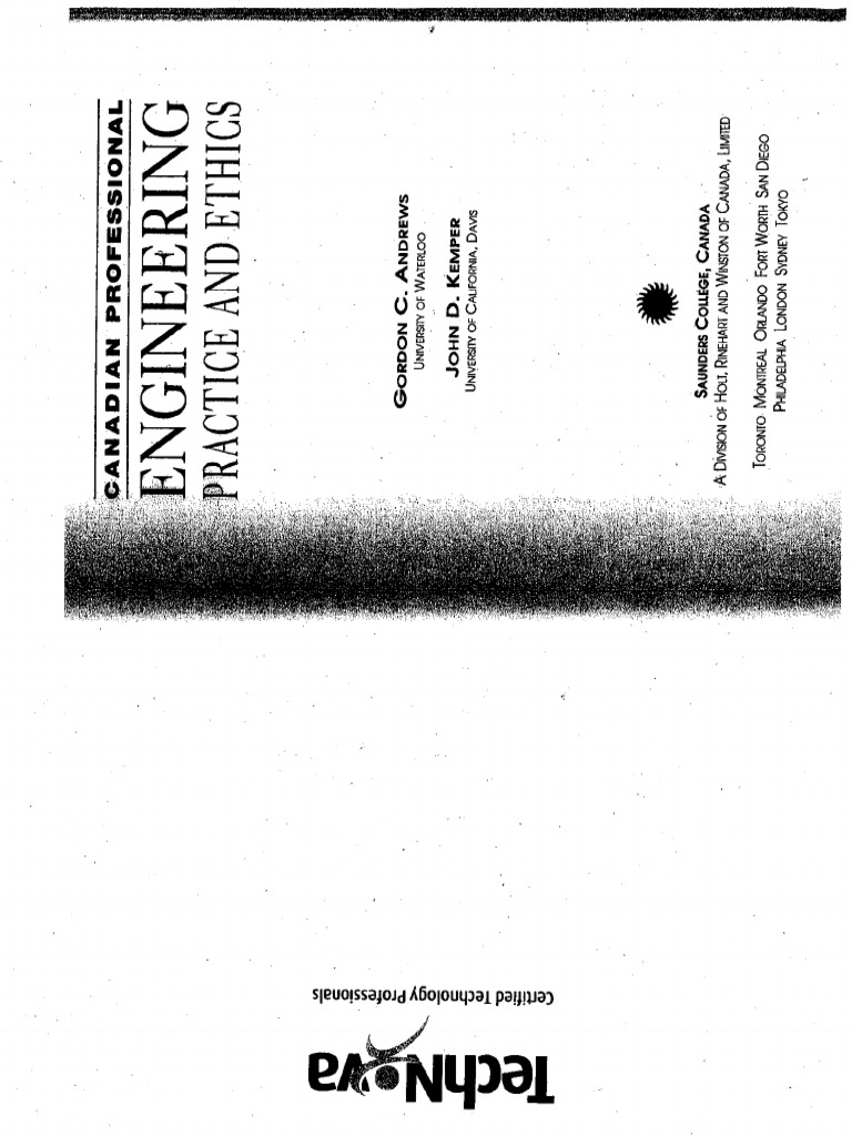 Canadian Professional Engineering Practice and Ethics | PDF