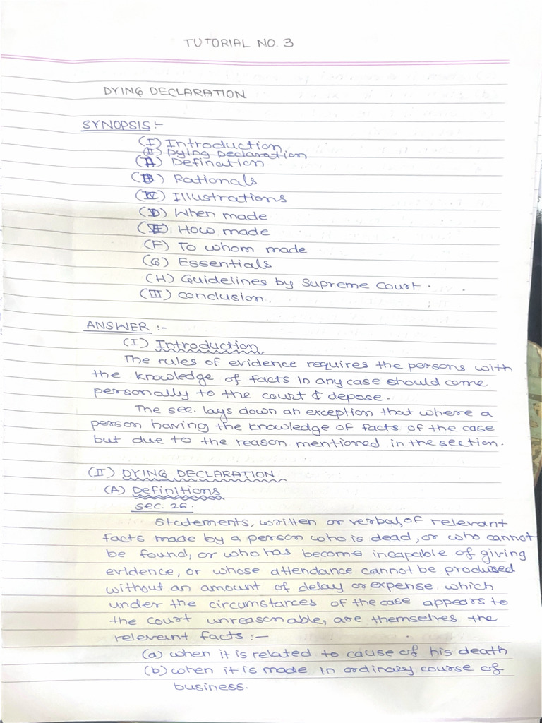 Dying Declaration | PDF