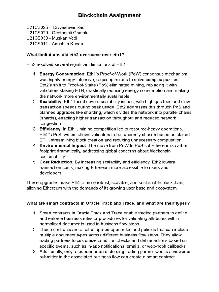 Blockchain Endsem Question Bank | PDF | Computer Science | Computing