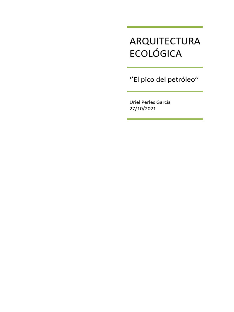 PicoDelPetroleo UrielPerlesGarcía | PDF | Agricultura | Cuba