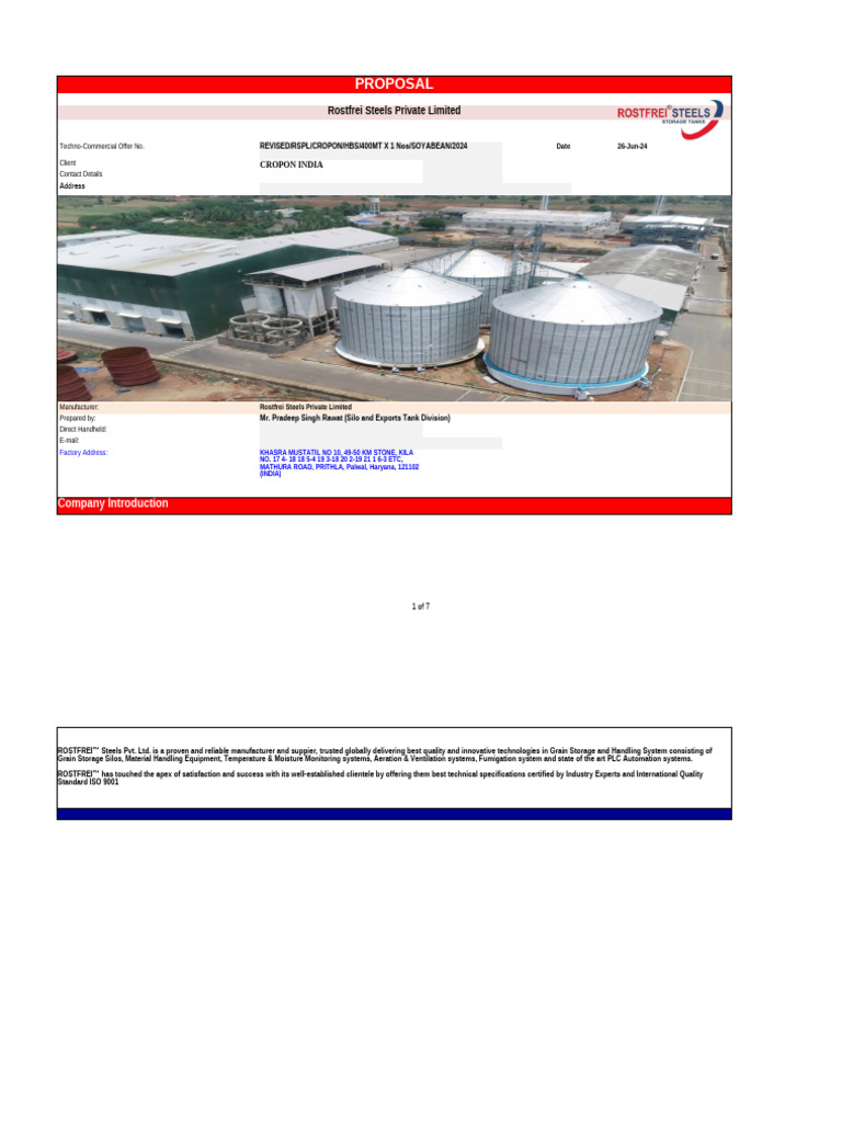 Revised RSPL Hbs Puvicorp 500 MT X 2 Nos Paddy 2024 | PDF | Prices | Cost