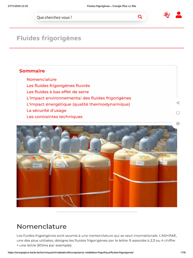 Choix Du Fluide Frigorigène | PDF