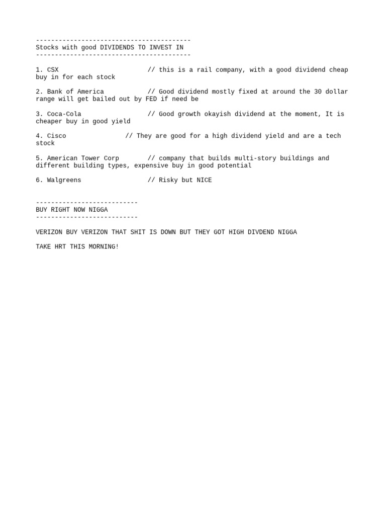 Investment Advice | PDF