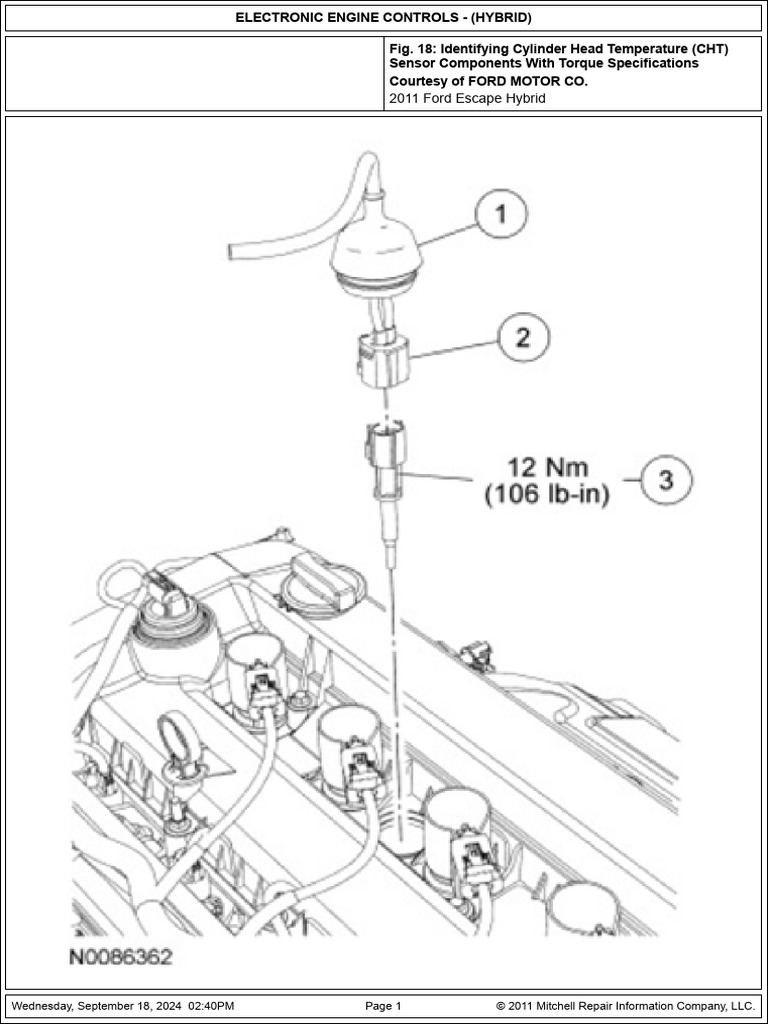 CHT Sensor Location and Torque | PDF