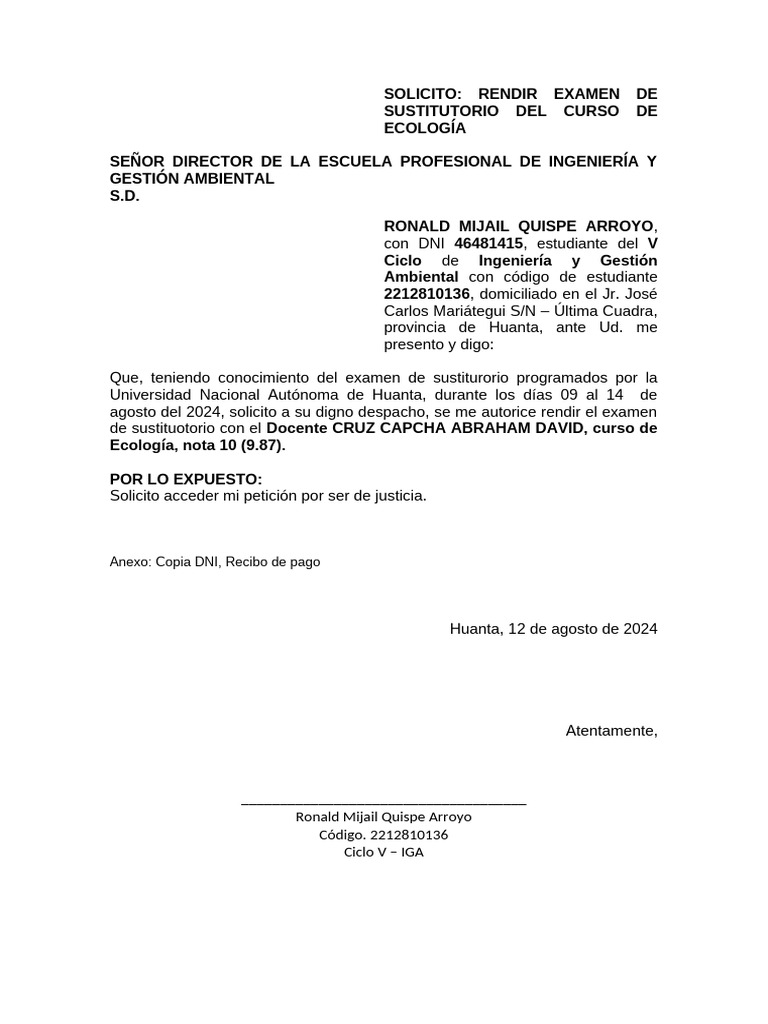 SOLICITO Susti | PDF