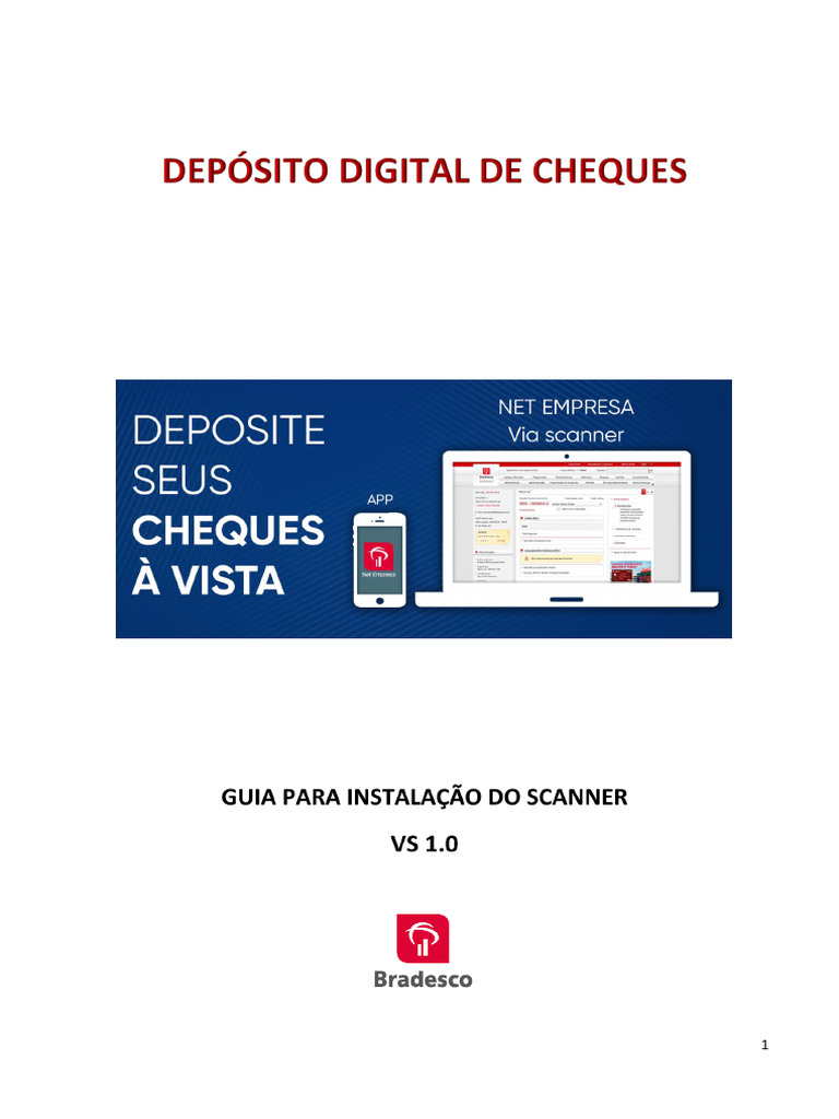 Guia de Instalação do Scanner Bradesco | PDF | Microsoft Windows | USB
