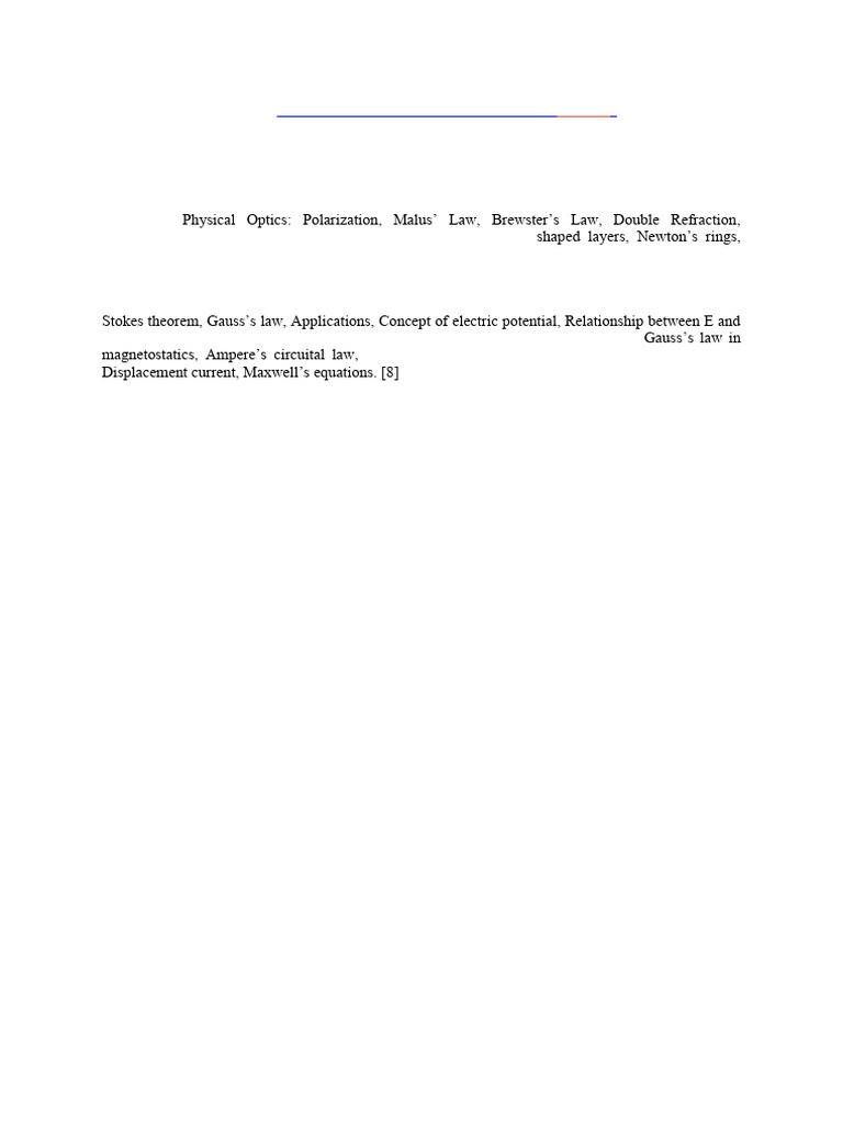 Physics Syllabus | PDF