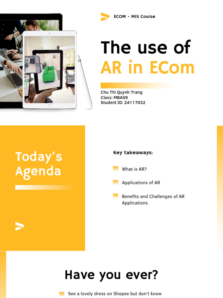 Ar Application in Ecom | PDF | Augmented Reality | Virtual Reality
