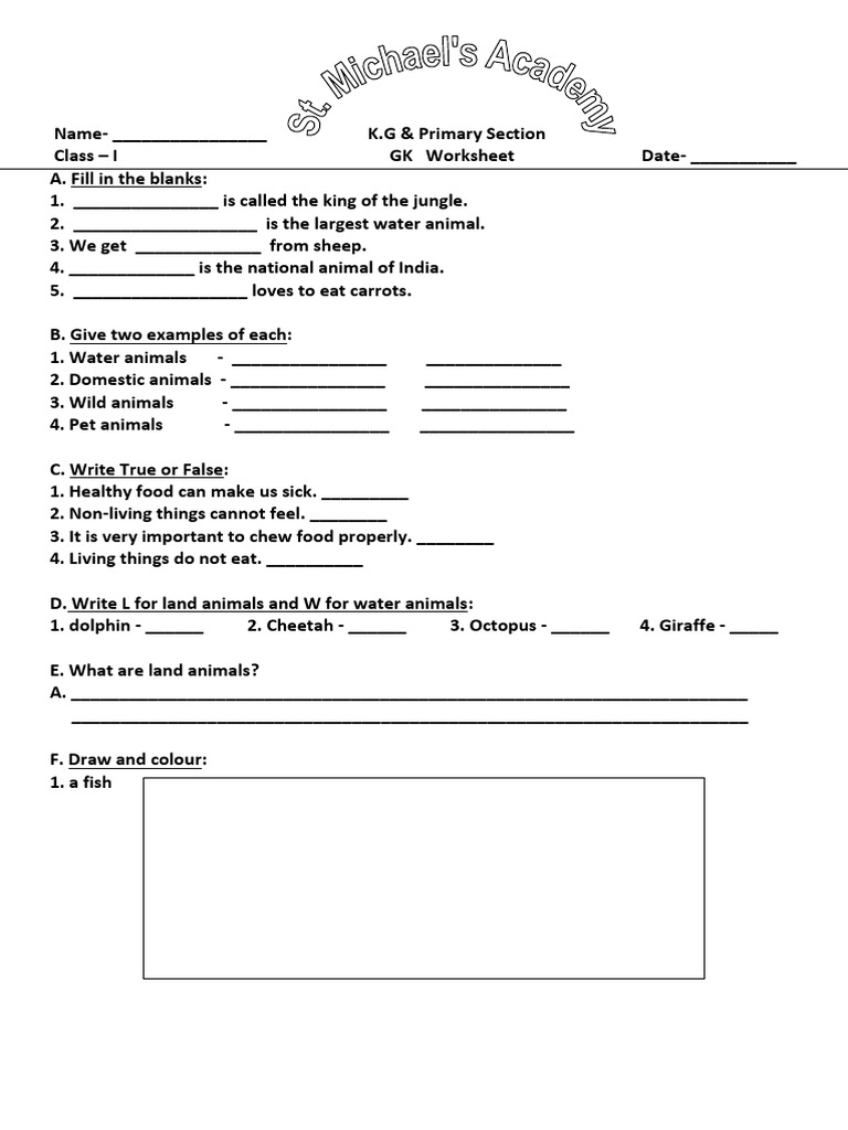 GK Worksheet 2 | PDF