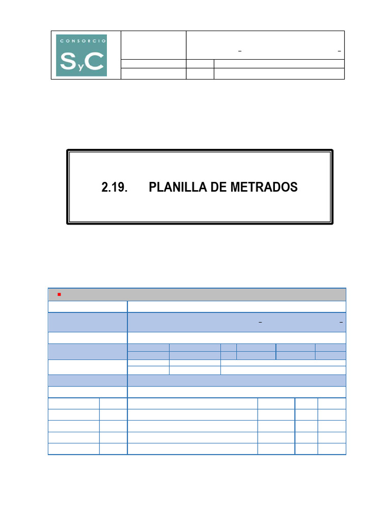 2.19 Planilla de metrados-PARTE 1.REV1 | PDF | Metrología