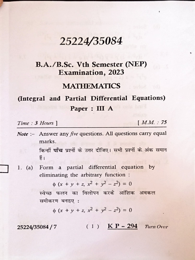 Integral Partial Differential | PDF | Teaching Mathematics | Integral ...