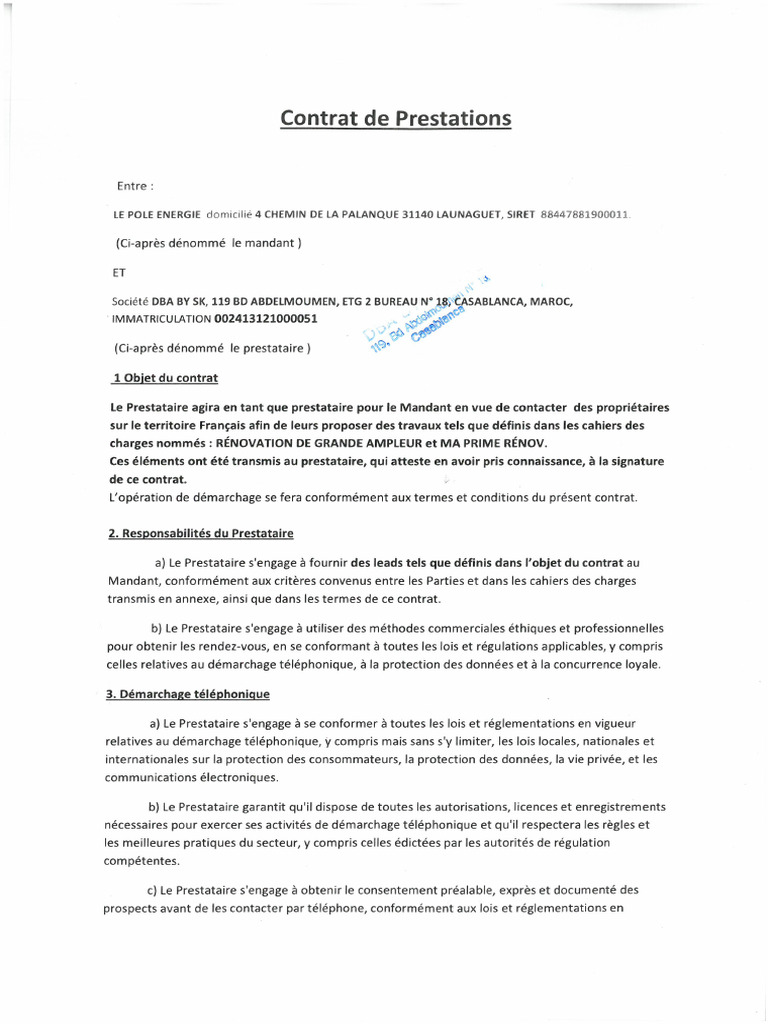 Contrat | PDF