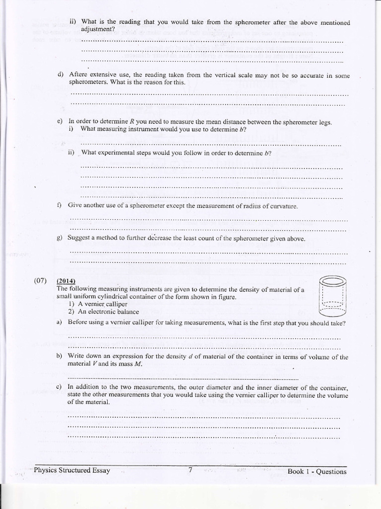 Measurement Past Papers5 - 0001 | PDF