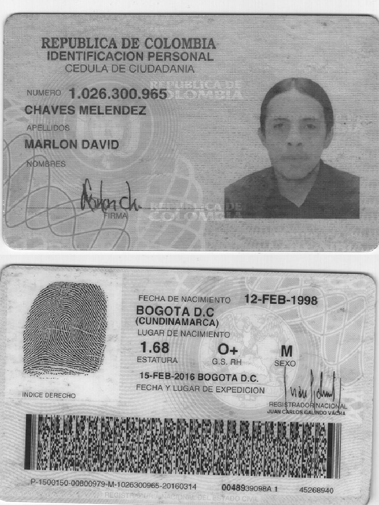 Cedula - Marlon | PDF