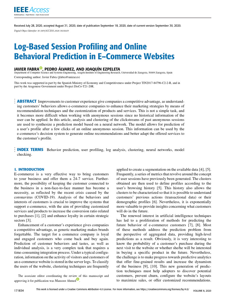 Log-Based Session Profiling and Online Behavioral Prediction in ...